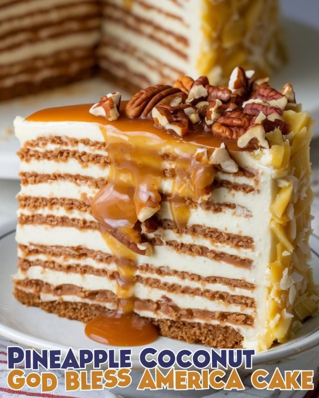 Patriotic God Bless America Cake Recipe for July 4th