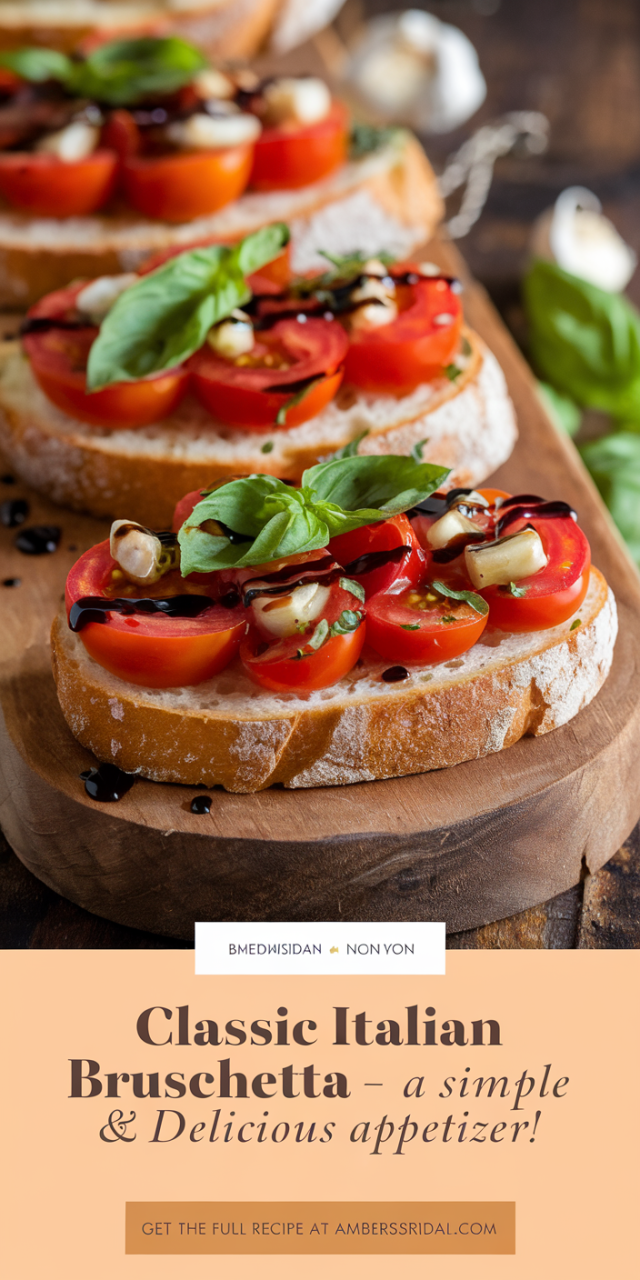 Classic Italian Bruschetta Recipe: Perfect for Any Gathering