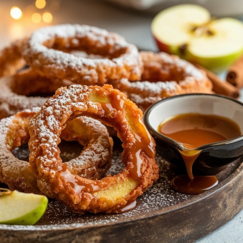 Crispy Delight: Fried Cinnamon Apple Rings Recipe - Amber's Kitchen ...