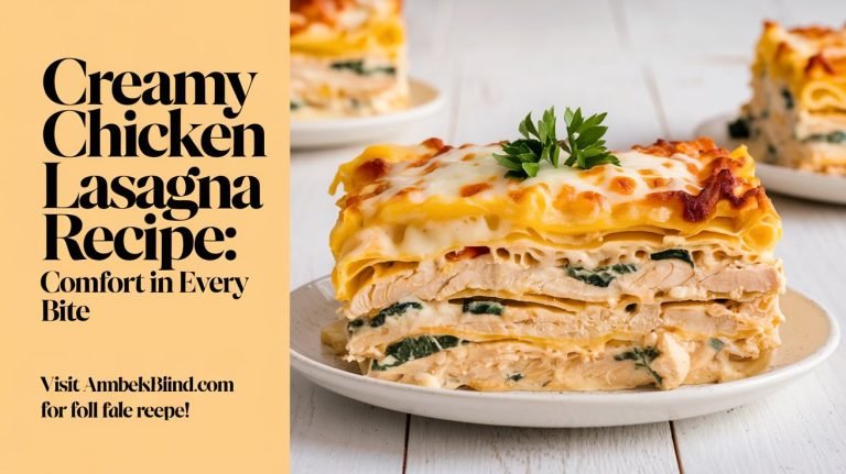 Creamy Chicken Lasagna Recipe: Comfort in Every Bite