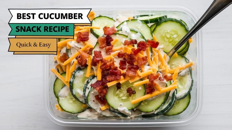 Cucumber Snack Recipe: A Nutritious Treat for Every Occasion
