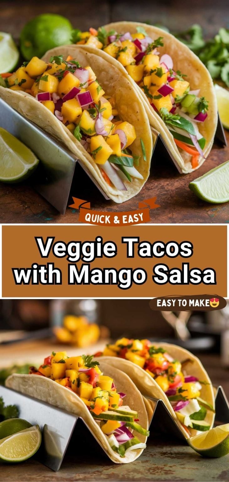 Rainbow Veggie Tacos with Mango Salsa: Colorful & Fresh