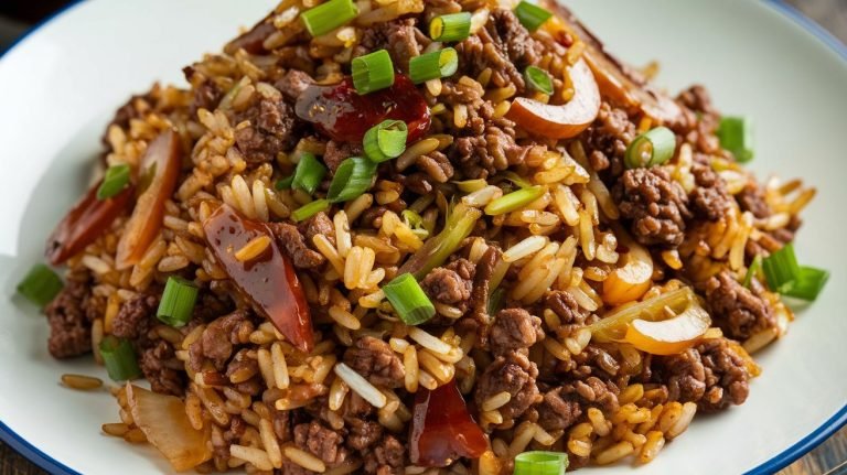 Onion Beef Fried Rice Recipe