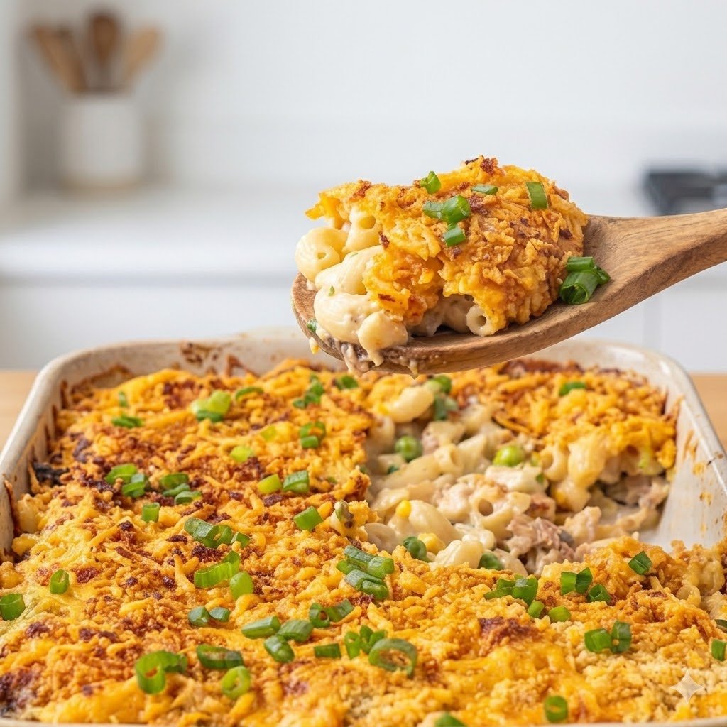 The Ultimate Cheesy Tuna Macaroni Casserole